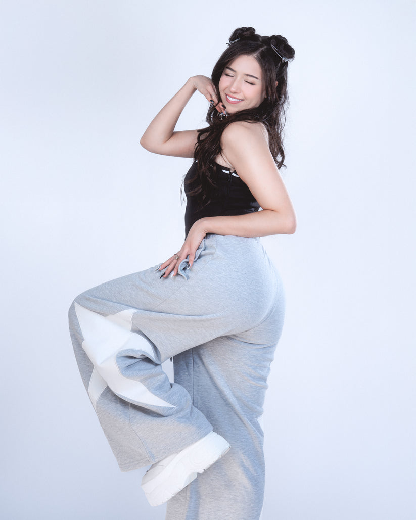 POKI STAR HIGH-WAISTED WIDE CUT PANTS – Pokimane x Ebiko